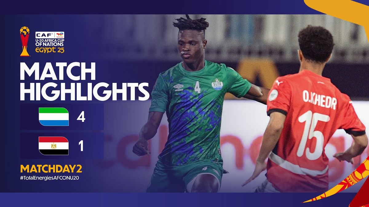 Sierra Leone 4-1 Egypt Match Highlights l TotalEnergies AFCON U-20 l ...