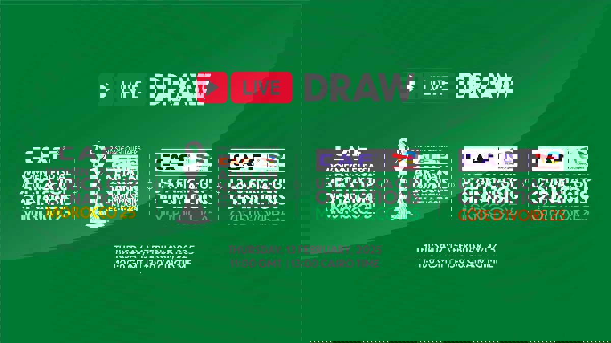 WATCH LIVE: CAF to conduct Live Draws for four competitions on Thursday, 13 February in Cairo