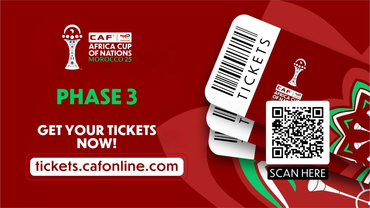 Third phase of TotalEnergies CAF AFCON Morocco 2025 ticket sales opens ...
