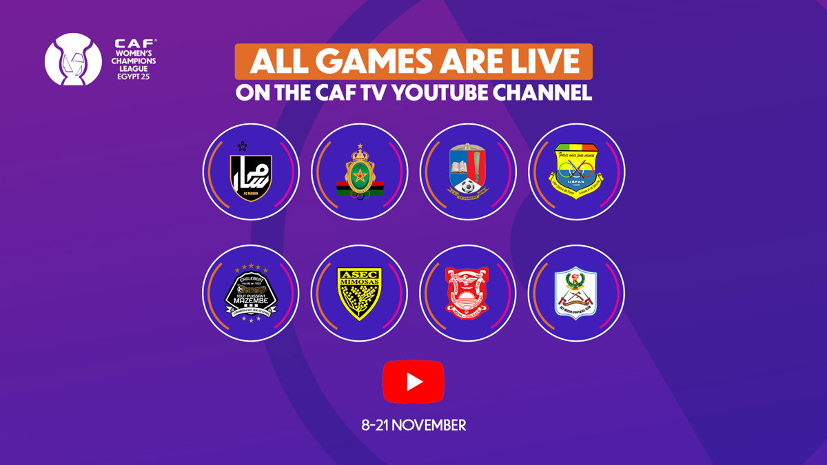 CAF TV to live stream all CAF Women’s Champions League Egypt 2025 matches to a global audience