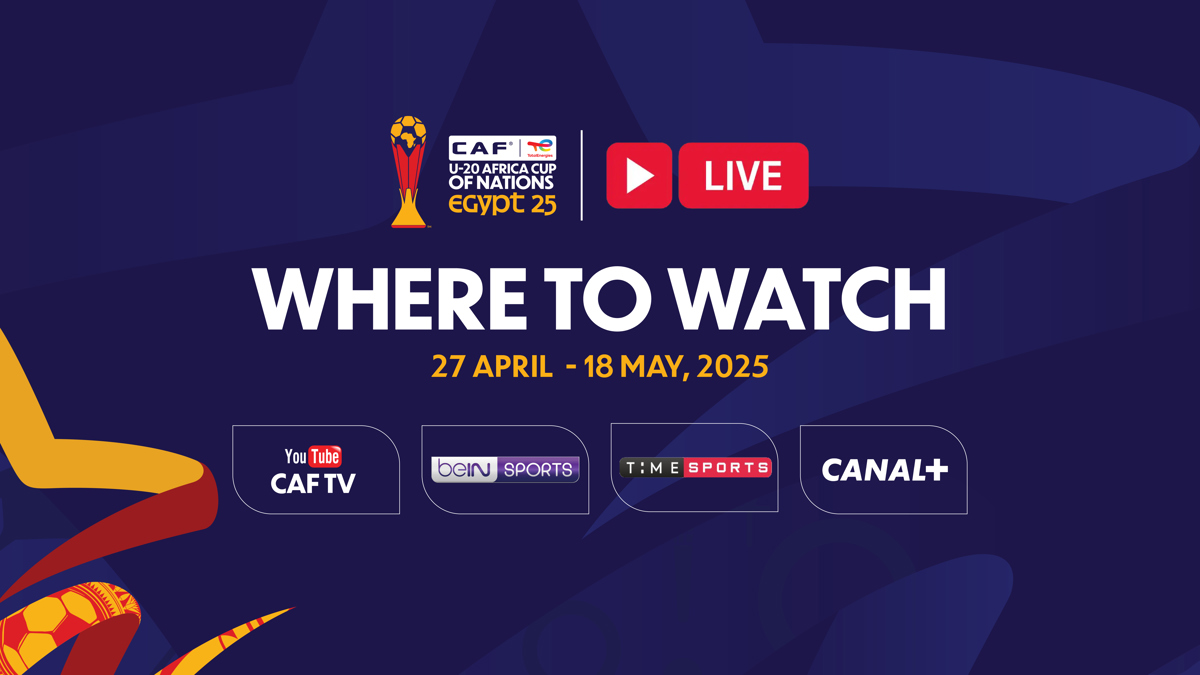 WHERE TO WATCH: Journey begins at the TotalEnergies CAF Africa Under-20 Cup of Nations, Egypt 2025