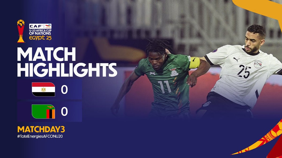 Egypt 0-0 Zambia Match Highlights l TotalEnergies AFCON U-20 l Matchday 3 Highlights