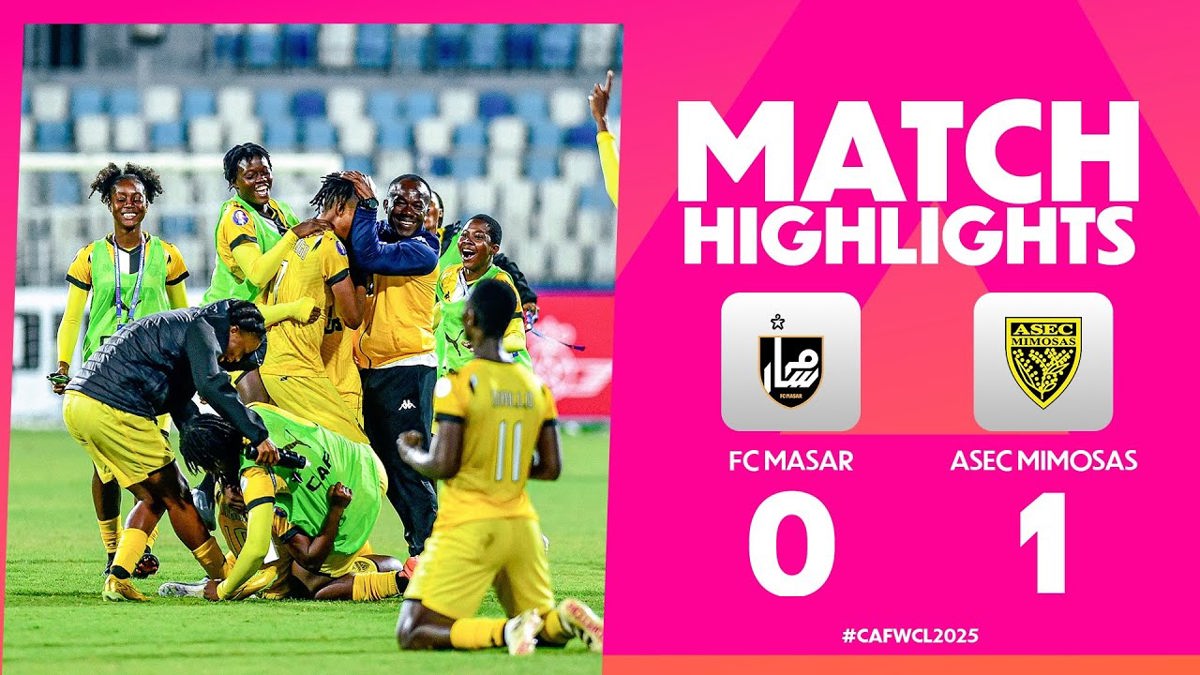 ASEC Mimosas 1–0 FC Masar | #CAFWCL2025 | Semi-final 2