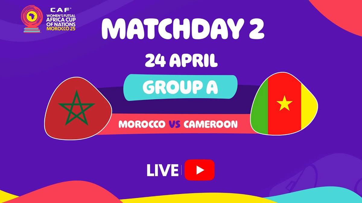 Morocco vs Cameroon - Futsal WAFCON 2025 | Matchday 2