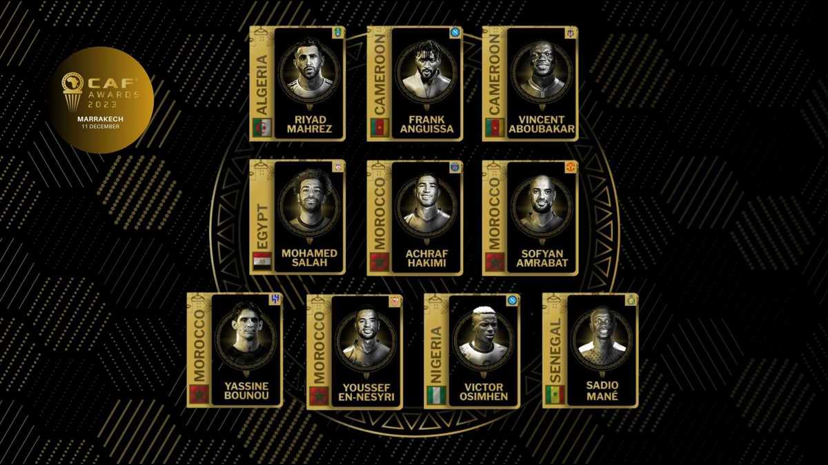 Shortlists of Men’s Categories for CAF Awards 2023 announced
